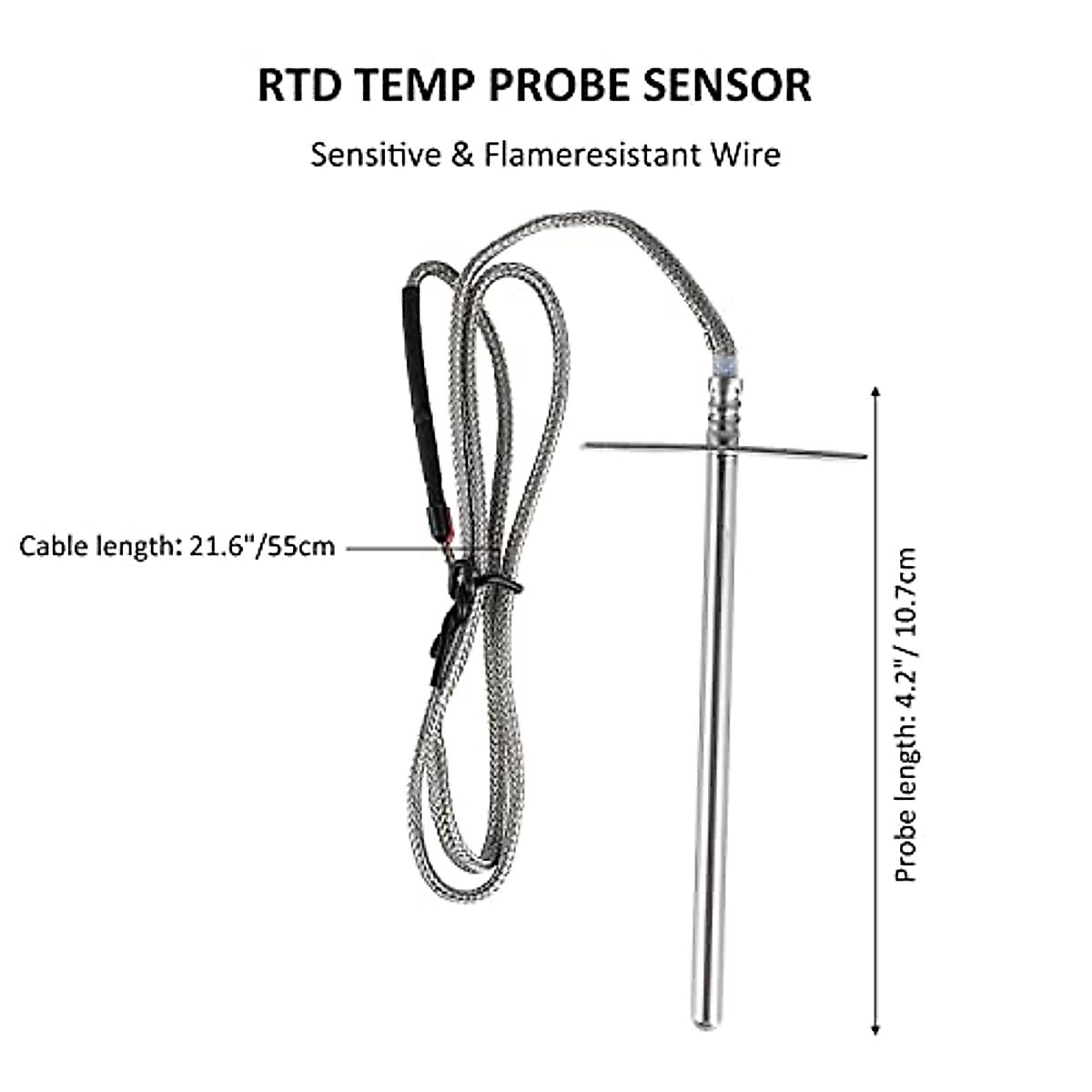 Apromise Replacement Parts for Traeger Grill - Upgraded Digital Thermostat Controller with 2 Meat Probes & 2 Meat Thermometer Probe Clips & 1 RTD Temperature Sensor for Traeger Replacement Parts