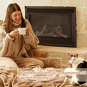 Magnetic Fireplace Draft Stopper - 2pcs Fireplace Vent Covers, Screen Insulation Blocker for Winter Indoor Prevent Cold Air and Heat Loss, 36 x 4in