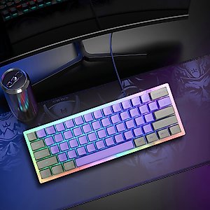 XVX PBT Keycaps, Shine Through Keycaps, XVX Profile 165 Keys Keyboard Keycaps, Double Shot Custom Keycaps for 61/64/68/84/87/100/104/108 for Cherry MX Mechanical Keyboard, Purple