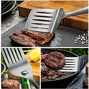 BBQ Set Heavy Duty grilling Utensils 3 piece set. Spetula, Fork Tong. (3 Piece)