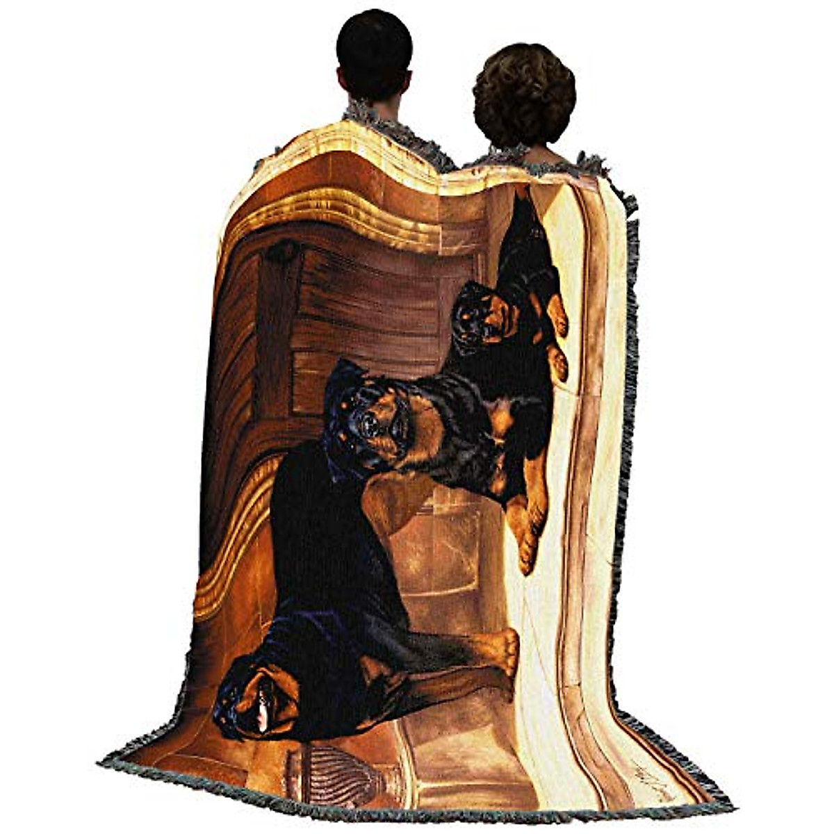 Pure Country Weavers Rottweiler Blanket by Robert May - Gift for Dog Lovers - Tapestry Throw Woven from Cotton - Made in The USA (72x54)