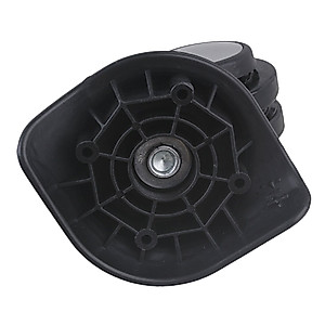 RDEXP Black 9.5x9.2x5cm Left & Right Luggage Wheels with 8 Screws DIY Replacement Set of 2