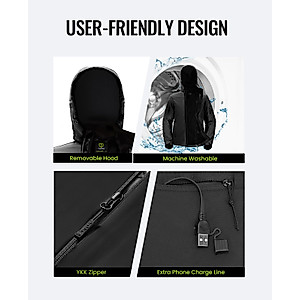 TIDEWE Heated Jacket for Women with Battery Pack, Hunting Coat (Camo Size S)