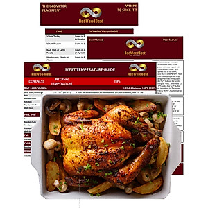 RedWoodBest Digital Meat Thermometer Instant Read Waterproof with Backlight & Calibration, Magnet and Bottle Opener, Best for Kitchen, Food, BBQ, Grill, Deep Fry, Baking, Candy, Indoor Outdoor Cooking