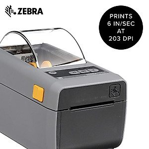 Zebra - ZD410 Direct Thermal Desktop Printer for labels, Receipts, Barcodes, Tags, and Wrist Bands - Print Width of 2 in - USB, Bluetooth, and Wifi Connectivity - ZD41022-D01W01EZ (Renewed)