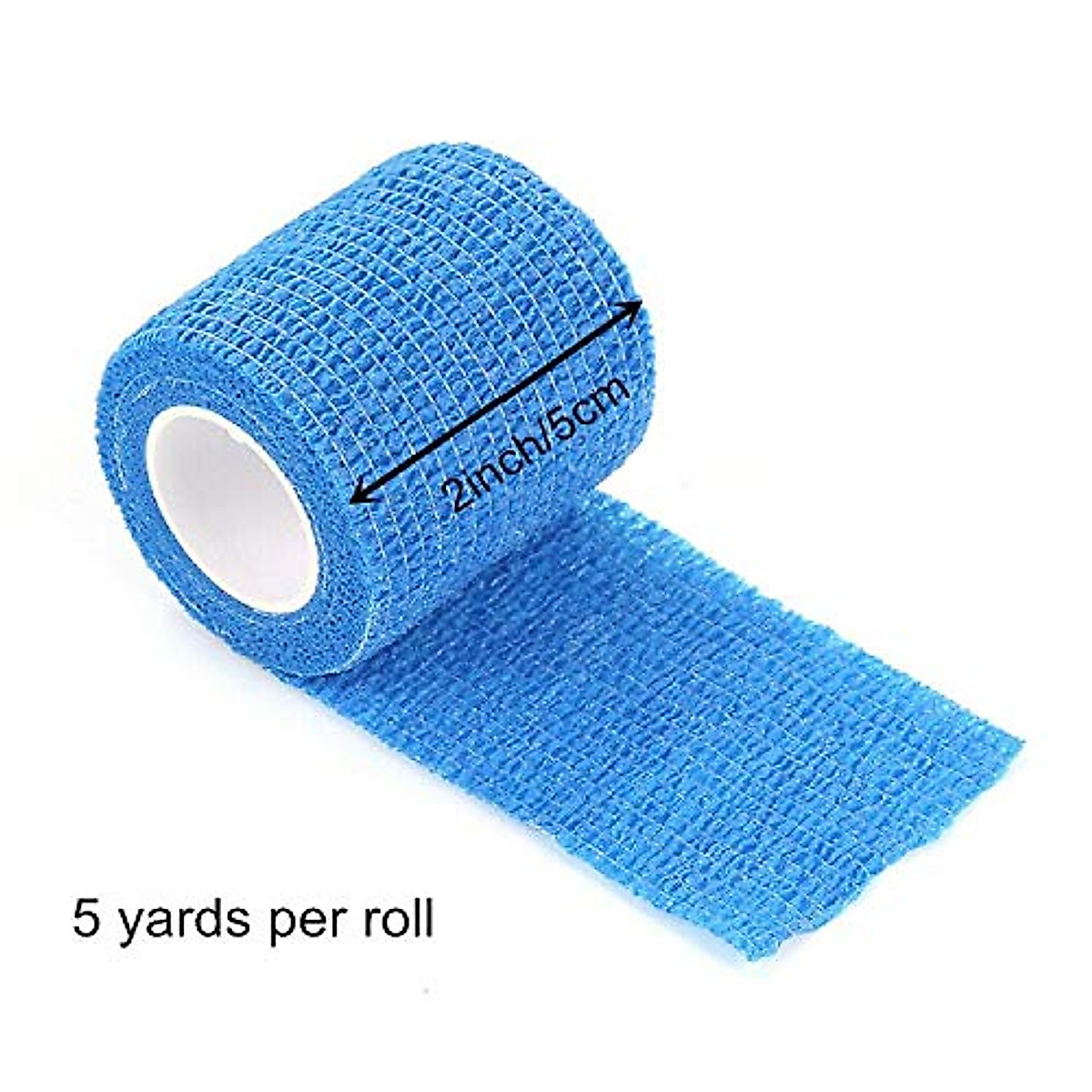 Kuanfine 12 Pack 2 Inches Self Adhesive Bandage Wrap Vet Wrap for Pets, Stretch Self Adherent Tape Cohesive Wrap for Athletic, Sports, Wrist and Ankle(Multi Colors)