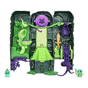 Treasure X Lost Lands Skull Island Swamp Tower Micro Playset, 15 Levels of Adventure. Survive The Traps and Discover 2 Micro Sized Action Figures. Will You Find Real Gold Dipped Treasure?