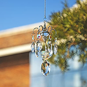 H&D HYALINE & DORA Crystals Horse Eye Prisms Suncatcher Hanging Ornament Rainbow Maker Hanger for Home,Garden Decoration