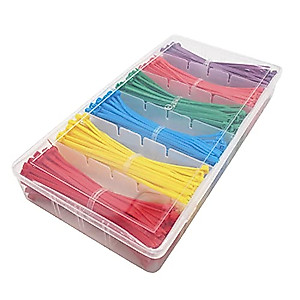 Superun Small Colored Zip Ties 4 Inch Kit - 480 Packs Cable Ties Multicolor Mix Packed Wire Ties Assortment Red, Yellow, Blue, Green, Pink, Purple