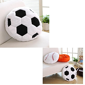 14inch Fluffy Soccer Balls Plush Pillow,Soft Soccer Ball Stuffed Toys,Decorative Soccer & Football Pillow Cushion Throw Pillow,Football Plushies Plush Doll for Home Deco Kids Big Sports Toy Gift