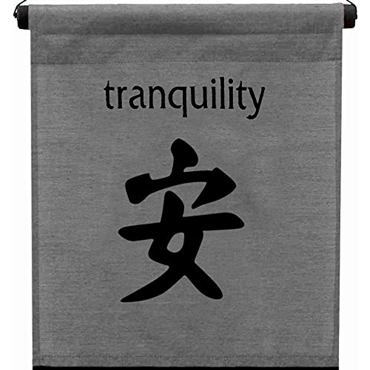 G6 Collection Inspirational Wall Decor Tranquility Banner Art, Inspiring Quote Wall Hanging Scroll, Affirmation Motivational Uplifting Message, Thought Saying Tapestry Tranquility (Gray)