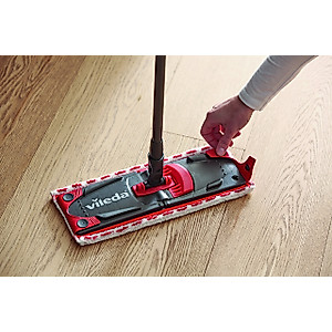 Vileda Ultramax Power 155743 2-in-1 Metal/Black Red Micro-Fibre Flat Mop Cleaning System (14 x 35 x 150cm)