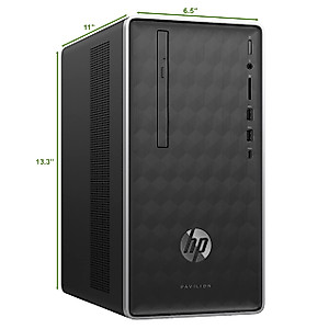 HP 590-P0069 Mini Tower Computer PC AMD Quad-Core A10-9700 Processor, [ 8GB Ram 2TB Hard Drive ] Wireless Keybaord and Mouse, Windows 10 (Renewed)
