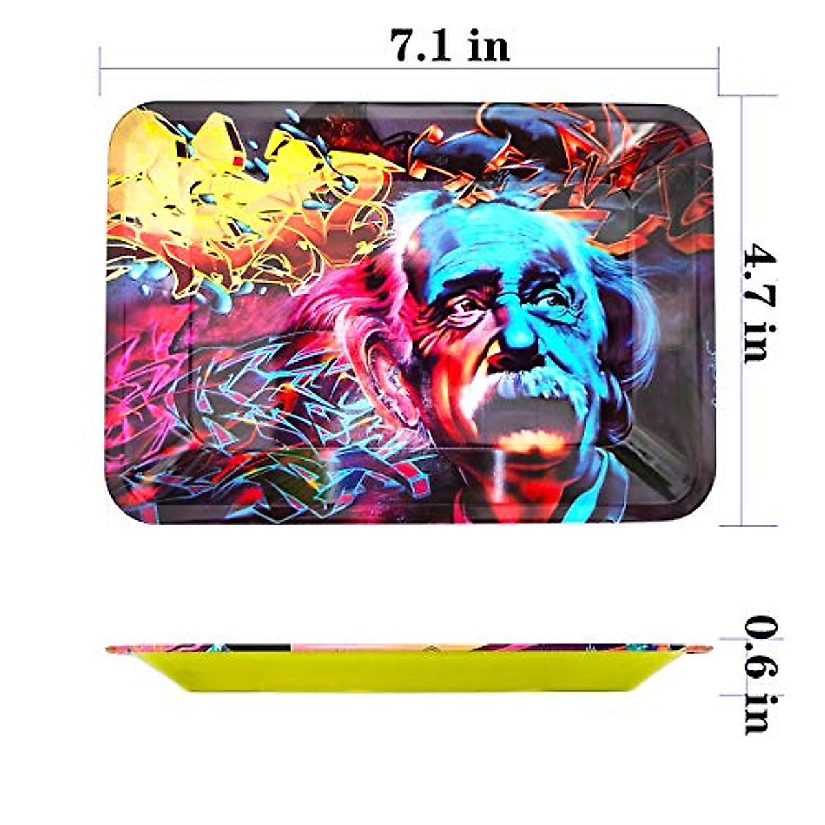 Metal Serving Tray-Elegant Metal Serving Tray-7.1 x 4.7 x 0.6-inch Large Serving Platter with Pattern Print Materials and Durable Design