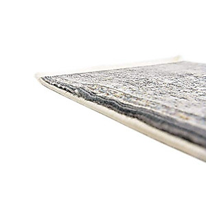 Unique Loom Baracoa Collection Area Rug - La Cabana (2' 2" x 6' 1" Runner, Fume Gray/ Brown)