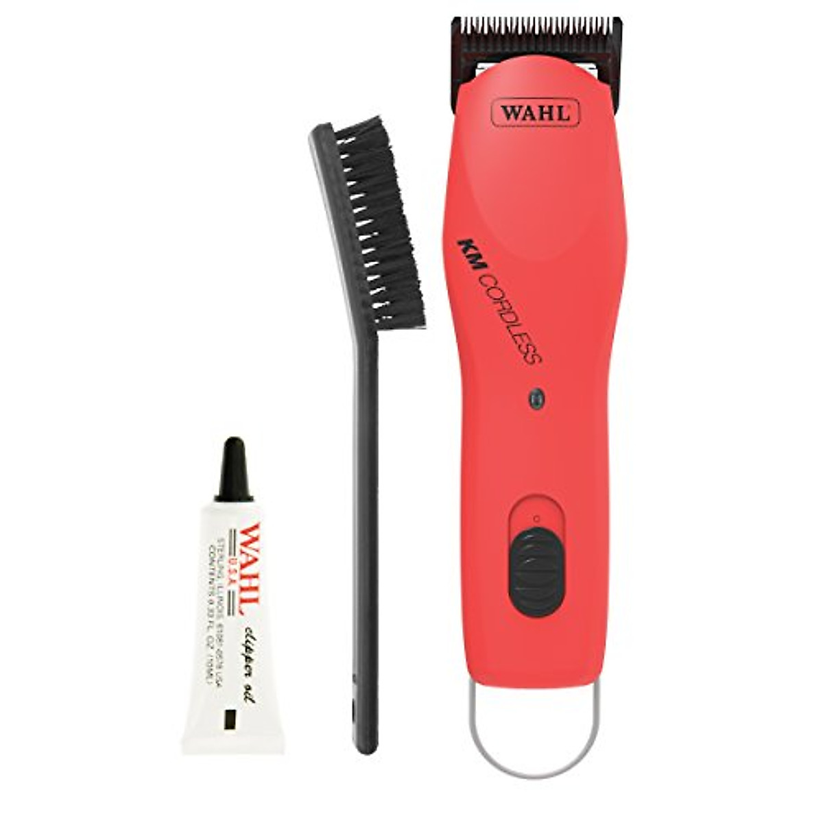 WAHL Professional Animal KM Cordless 2-Speed Detachable Blade Pet and Dog Clipper Kit, Poppy (#9596-200)