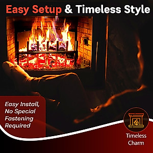 Grate Wall of Fire Model RF-6 Reflective Fireback – 26" Wide x 15.5" Tall, 1/2" Thick Steel, Increases Fireplace Heat, Protects Masonry, One-Piece Design, Made in The USA, Works with Any Grate