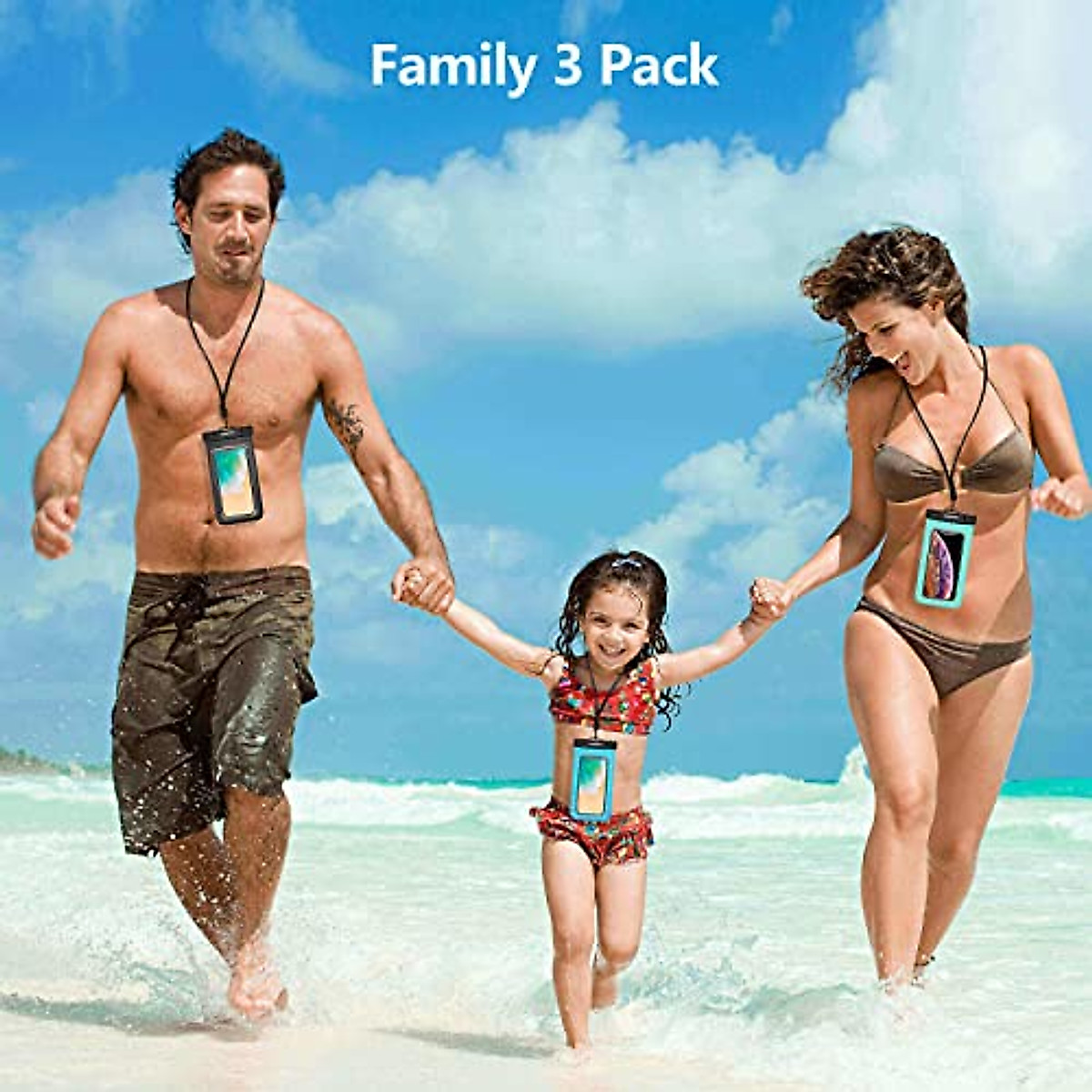 newppon Waterproof Cell Phone Pouch : 3 Pack Universal Water Proof Float Bag - Underwater Clear Cellphone Case Holder for iPhone 14 13 12 11 Pro Max Xs Xr X Plus Samsung Galaxy Note S22 S21 for Beach