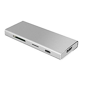 ZPLJ High-Speed 7 in 1 Multi-Port Type C Hub with 4K HDMI 3 USB 3.0 Ports Support SD TF Card Reader PD Charging Compatible for Flash Drive Laptops and More USB Hub Adapter Portable
