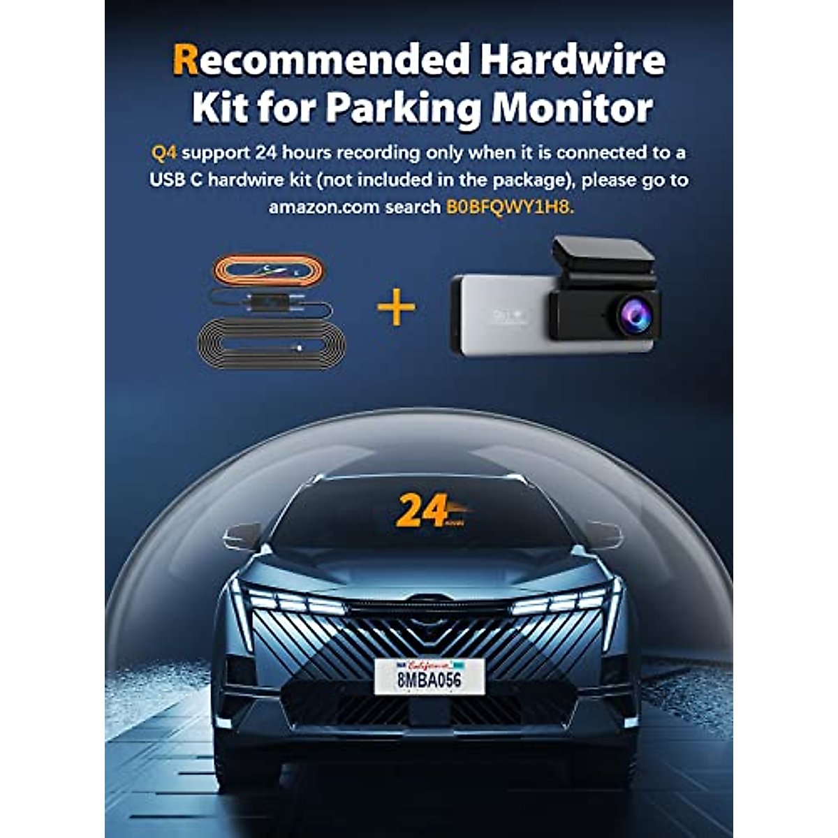 Dual Dash Cam 2K+1080P Front and Rear, Built-in WiFi, 4K Single Front Dash Camera for Cars, Car Camera, Dashcams for Cars with Night Vision, 24 Hours Parking Monitor, Loop Recording, Support 256GB Max