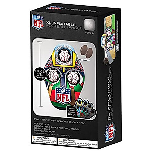 Franklin Sports NFL Inflatable Target Toss Game - Kids Mini Football Throwing Game Set - Portable Indoor + Outdoor Toy Football Target + Mini Footballs - 51"