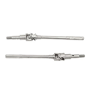 Alaaner 2PCS RC Car Front Axle Drive Shaft Set Stainless Steel RC Front CVD Drive Shaft Upgrades Parts for FMS 1/10 Remote Control Car Silver