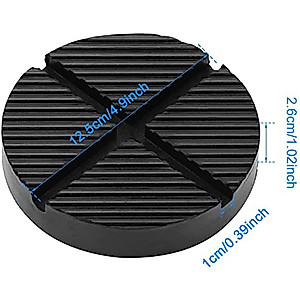 Jack Stand Pads Floor Jack Rubber Pad, Universal Floor Jack Rubber Pad, Jack Pad Adapter Pinch, Cross Groove Design, Weld Side Frame Rail Protector Puck/Pad (1Pack)