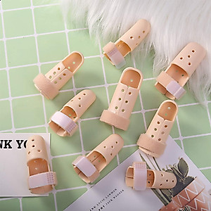 Havenport 15 Pcs Finger Splint Brace, Mallet Finger Splints Pinky, Plastic Finger Protector Support for Arthritis Basketball, Adjustable Finger Immobilizer for Broken Finger Joint Fracture Pain