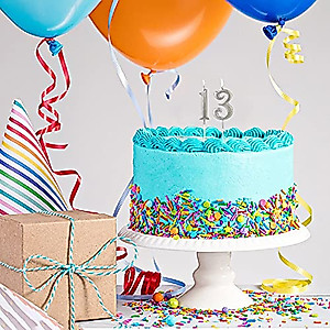 Silver 15th Birthday Candles for Cake, Number 15 1 5 Glitter Candle Party Anniversary Cakes Decoration for Kids Women or Men