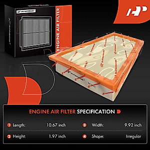 A-Premium Engine Air Filter Compatible with BMW F10 E84 E89 528i, 528i xDrive, X1, Z4, 2011-2016, 2.0L 3.0L, Flexible Panel, Replace# 13717582908