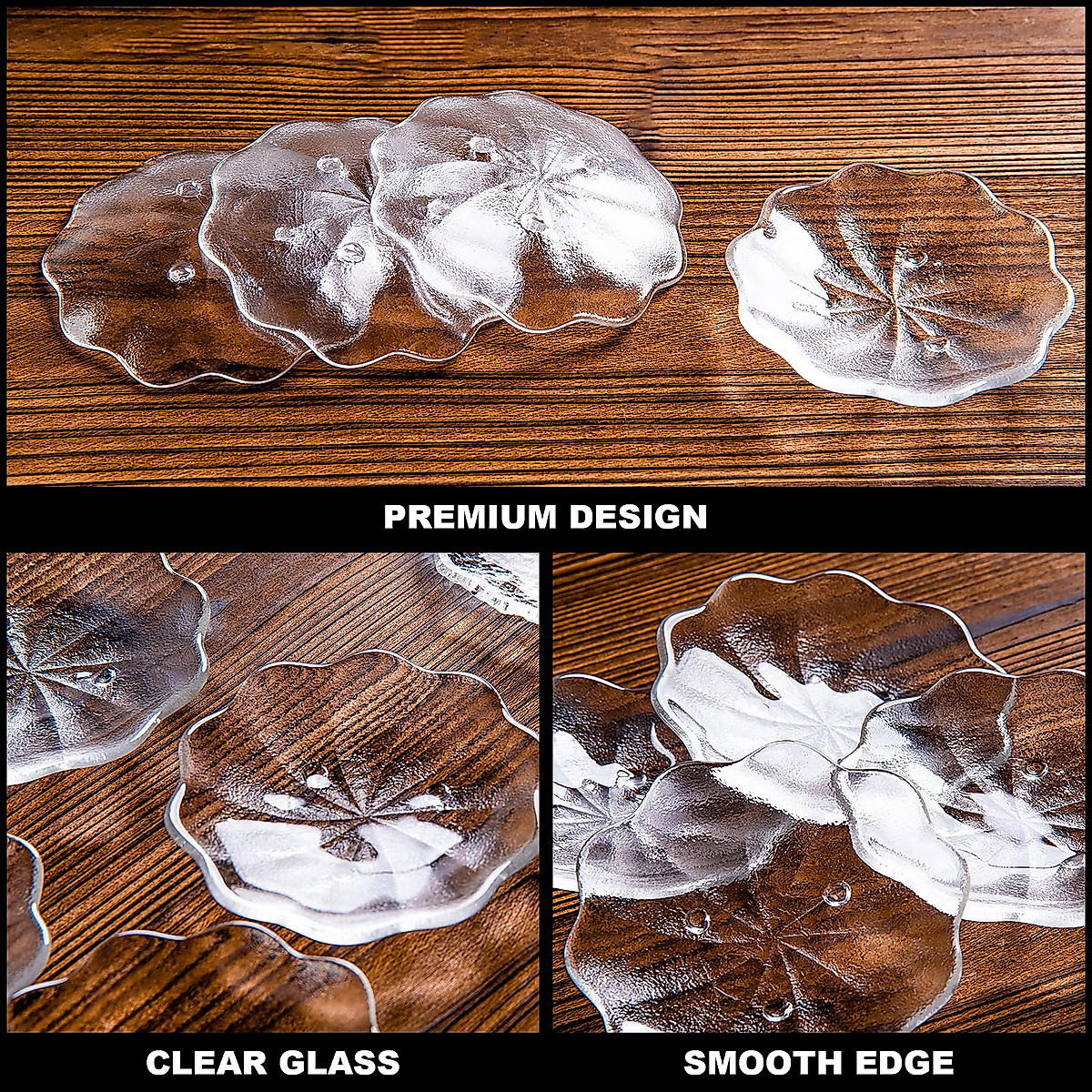 Glass Coffee Spoon Rest Set of 2, Small Spoon Holder Flower Shaped Coffee Spoon Rest Holder for Coffee Bar Stove Top Countertop Coffee Station Decor Kitchen Accessories