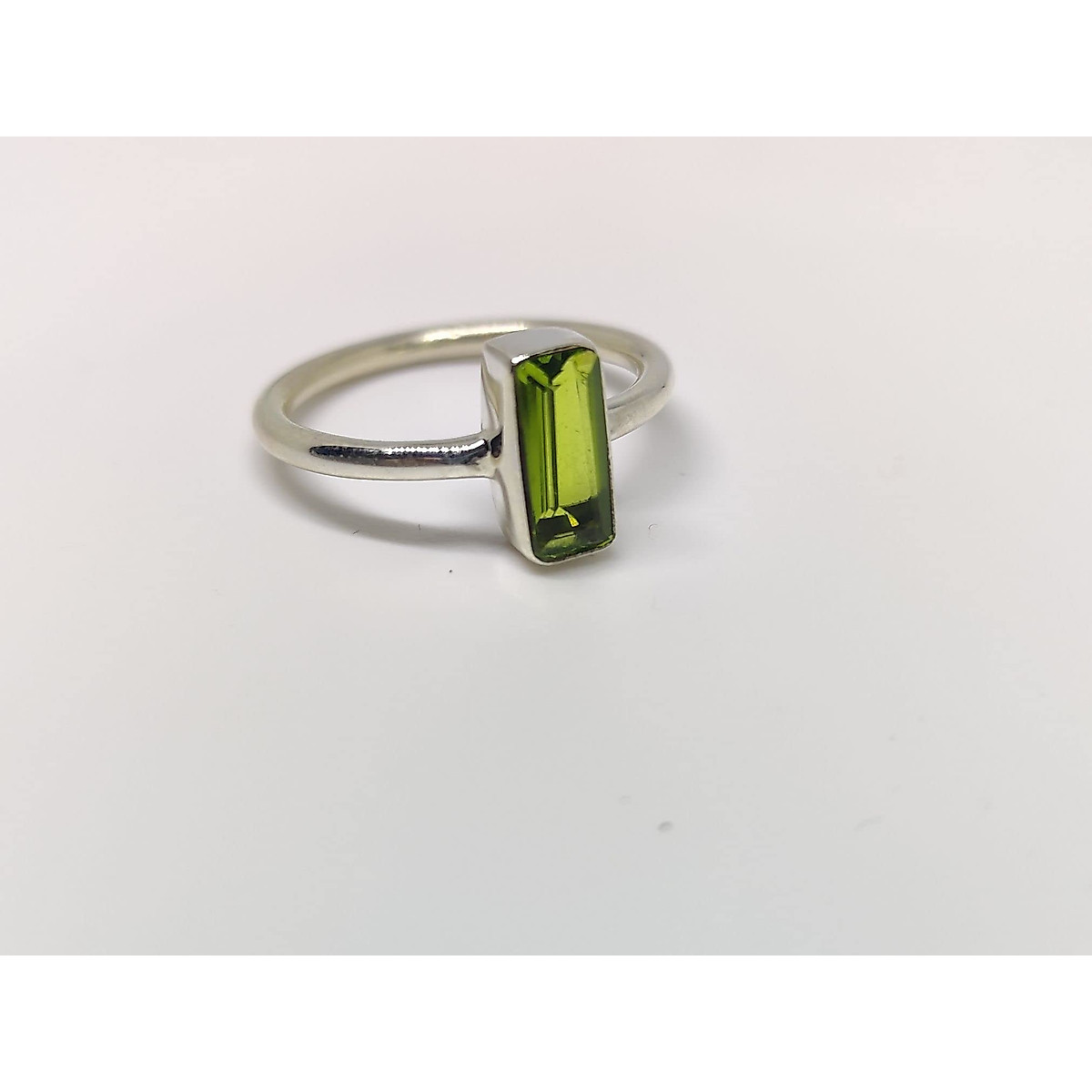 Women Ring, Peridot Ring, Minimalist Ring, Boho Ring, 925 Solid Sterling Silver Ring, Gemstone Ring, Statement Ring, Handmade Jewelry, Gift for Her (Size-7)