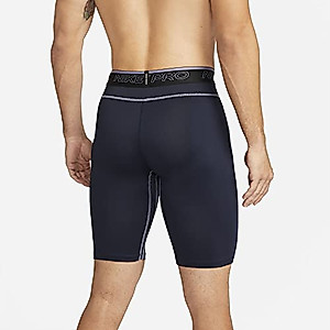 Nike Pro Dri-FIT Men's Long Shorts, L, Obsidian/Iron Purple/Iron Purple