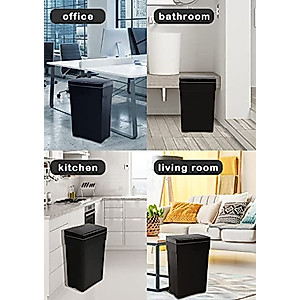 Automatic Trash Can 13 Gallon, Kitchen Garbage Can, Motion Sensor Trash Can with Lid, Electric Touchless Trash Bin 50 Liter, Tall Smart Garbage Bin, Auto Trashcans for Kitchen Bathroom Bedroom Office