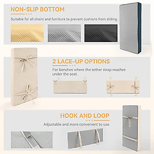 ROFIELTY Custom Outdoor Bench Cushion, Soft Bench Cushions for Outdoor Furniture, Durable Stain Resistant Outdoor Bench Seat Cushion, Window seat Cushions (Custom Size)