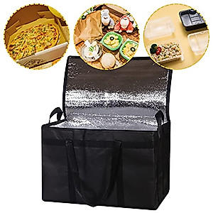 DIOMMELL 3 Pack Large Capacity Insulated Food Delivery Bag, Reusable Grocery Warming Tote Insulation Bag for Hot and Cold Food Beverages Postmates Catering Shopping Groceries Picnic Camping