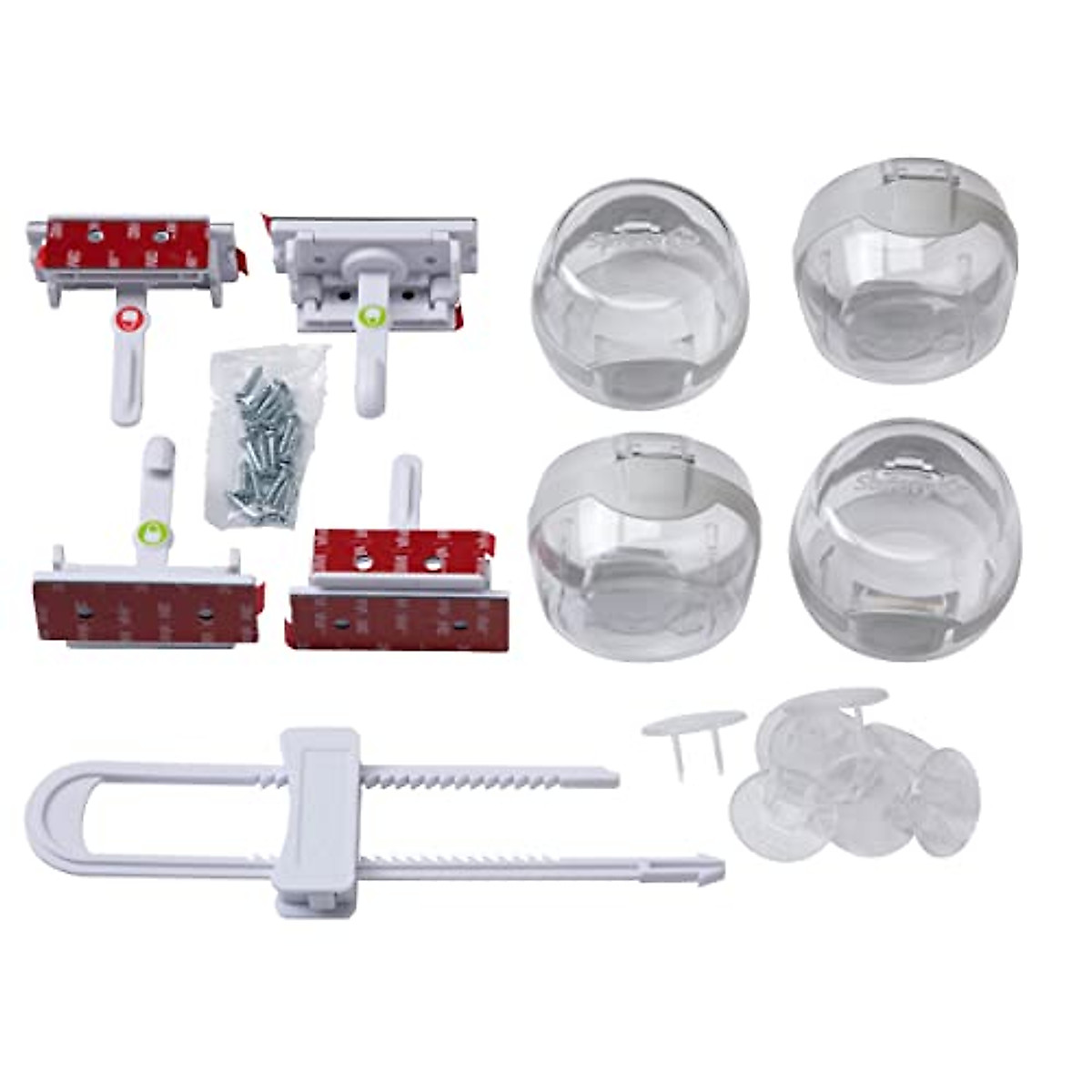 Safety 1st Room Solutions: No-Tools Baby Proof Deluxe Kitchen Safety Kit - Includes Outlet Plugs, Stove Knob Covers, Cabinet, Drawer, Door locks, and More