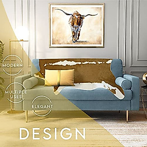 SHOMINY Faux Cowhide Rug - Small Cow Hide Area Rug - Fake Cow Hides and Skins Rug - Ideal for Living Room Office & Bedroom - Soft Backing - Helps Protect Floors - Brown & Beige 5x6ft