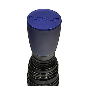 Repour Wine Saver - Wine Preserver and Stopper, Removes harmful oxygen from your wine, simply and effectively,Indigo Blue,10 Pack