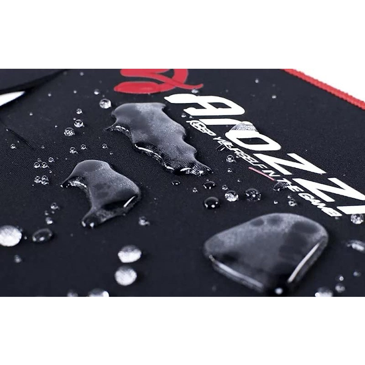 Arozzi Arena Leggero Gaming and Office Desk with Full Surface Water Resistant Desk Mat Custom Monitor Mount Cable Management Cut Outs Under The Desk Cable Management Netting - Red