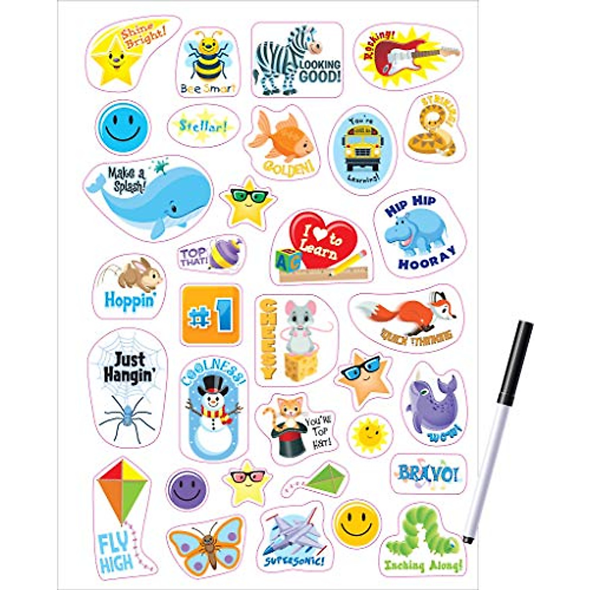 School Zone - Kindergarten Write & Reuse Workbook - Ages 5 to 6, Spiral Bound, Write-On Learning, Wipe Clean, Includes Dry Erase Marker, Early Math, and More (School Zone Write & Reuse Workbook)
