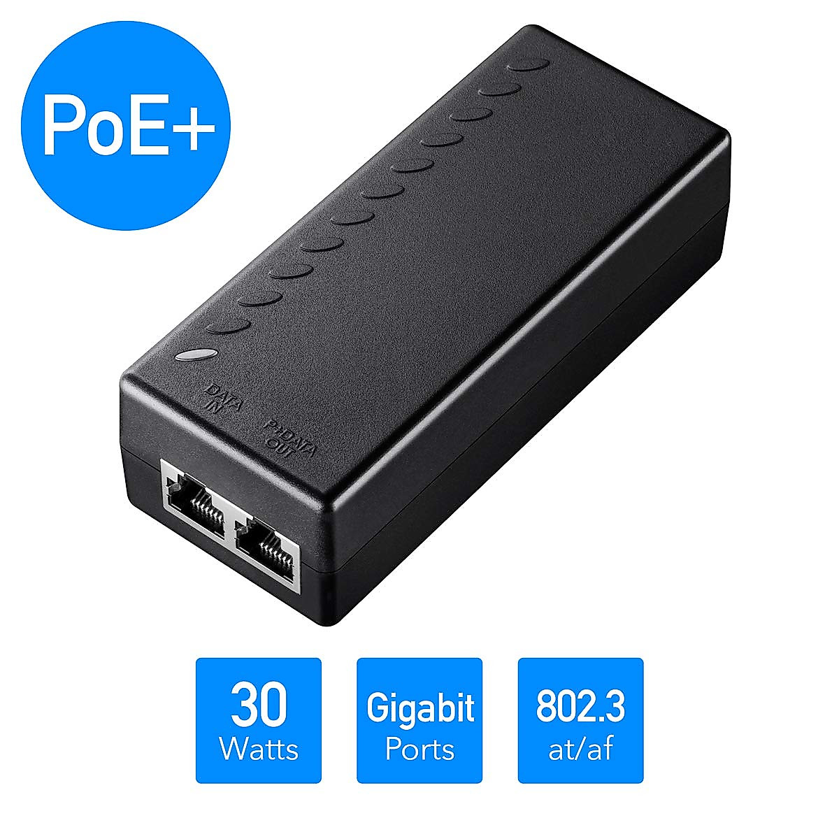 Cudy 30W Gigabit PoE+ Injector Adapter, IEEE 802.3 at and IEEE 802.3 af Compliant, up to 100 Meters (328 Feet), 10/100/1000Mbps RJ-45, Plug and Play, POE150
