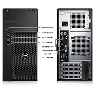 Dell Tower Computers Precision 3620 Desktop PC,Intel i7-6700,32GB DDR4 512GB NVMe SSD+2TB HDD + RGB Speaker Windows 10 Pro