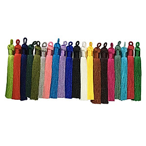 Gnognauq 40pcs Tassels Mixed 20 Colors Soft Imitation Silk Tassels for Earring Jewelry Making, DIY Craft Projects, Bookmarks
