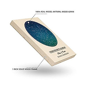 Bohva Gifts for Boyfriend Anniversary Wedding Gift for Him, Valentines Couples Engagement Birthday Gift for Husband, Personalized Gift for Men, Custom Star Map the Night Sky Print On Wood