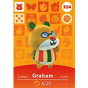 Nintendo Animal Crossing Happy Home Designer Amiibo Card Graham 324/400 USA Version