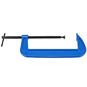 MUKCHAP 2 PCS 10 Inch C-clamp, Malleable Iron Large C Clamps, Heavy Duty G Clamps with 4 Inch Throat Depth, for Woodworking and Metal Workpiece