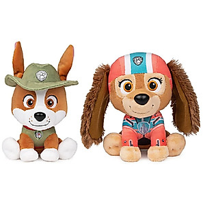Bundle of 2 Paw Patrol 6" Embroidered Plush Stuffed Animal Characters, Tracker and Liberty