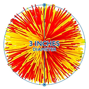 IMPRESA The Original 3 Pack Monkey Stringy Balls - Squeeze and Fidget Toys for Kids and Adults with ADHD and Autism - BPA/Phthalate/Latex-Free (3 Color Designs)