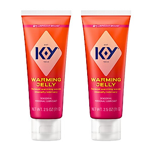 Personal Lubricant, K-Y Warming Liquid Personal Lube , 2.5 oz. (Pack of 2) Sex Lube for Women, Men & Couples. HSA Eligible